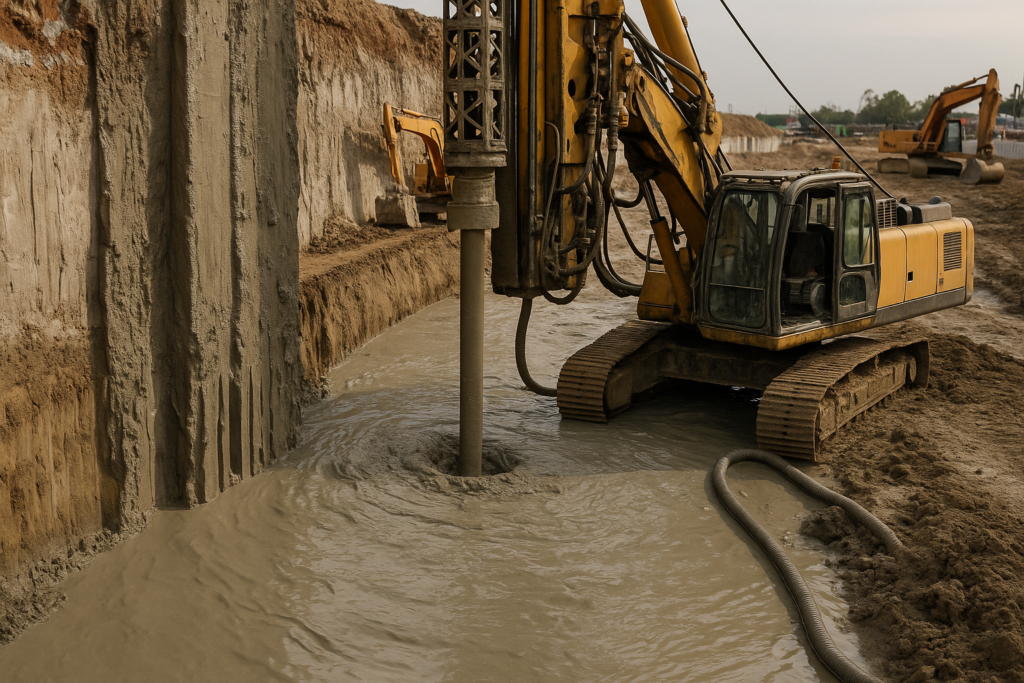 Use of Bentonite Slurry in Diaphragm Wall | CMS Industries